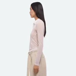Helmut Lang Twisted Long-sleeve Polo - White