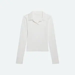 Helmut Lang Twisted Long-sleeve Polo - White