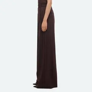 Helmut Lang Double-pleated Wide Leg Trousers - Brown Multi