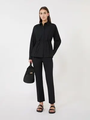 Max Mara Cotton Poplin Shirt - Black