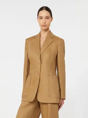 Max Mara Linen Twill Blazer - Sand