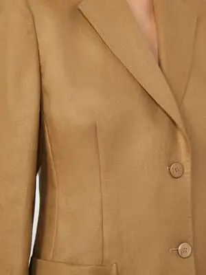Max Mara Linen Twill Blazer - Sand