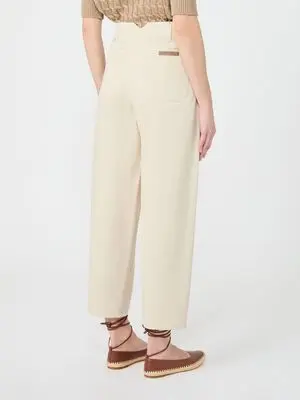 Max Mara Cotton Bull Denim Cargo Trousers