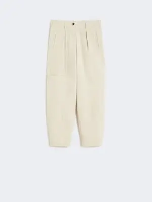 Max Mara Cotton Bull Denim Cargo Trousers