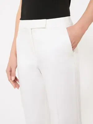 Max Mara Slim-fit Cotton Satin Trousers