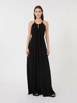 Max Mara Flowing Envers Satin Jumpsuit - Black