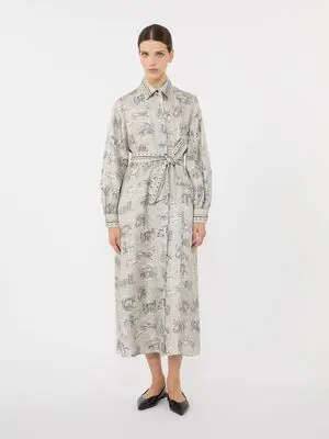 Max Mara Printed Silk Shirt Dress