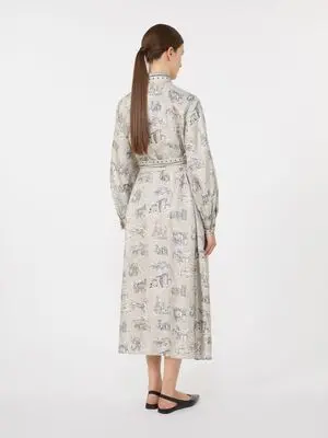 Max Mara Printed Silk Shirt Dress