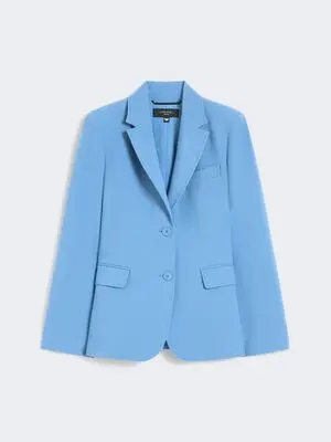 Max Mara Viscose-blend Canvas Blazer - Light Blue