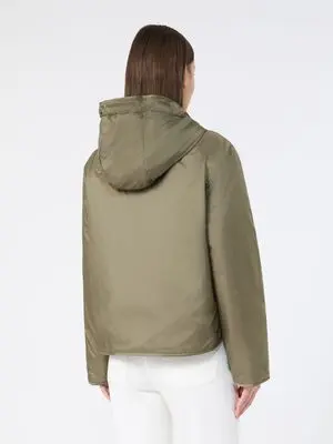 Max Mara Padded Hooded Water-repellent Canvas Jacket - Mud
