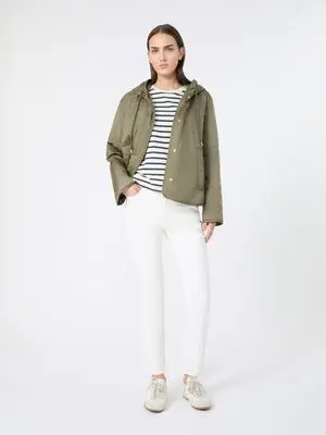 Max Mara Padded Hooded Water-repellent Canvas Jacket - Mud