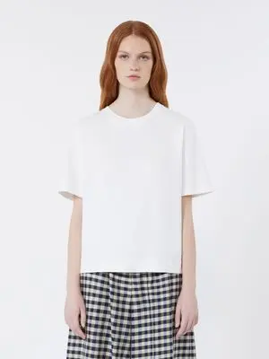 Max Mara Cotton Jersey Boxy T-shirt - White