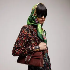 Gucci Giardino Di Seta" Printed Silk Carr