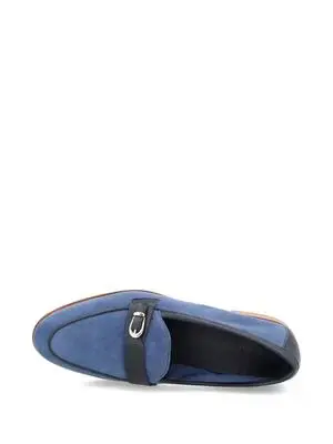 FRAU Buckle-detail Suede Loafers