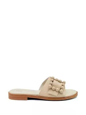 FRAU Beaded Buckle Leather Sandals