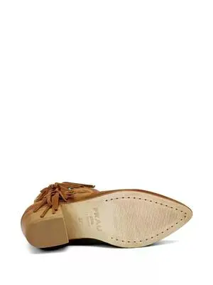 FRAU Fringed-detail Stud-embellished Ankle Boots