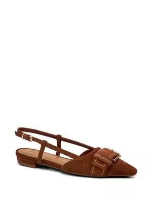 FRAU Buckle-detail Suede Pumps - Brown