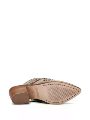 FRAU Fringed Stud-embellished Mules