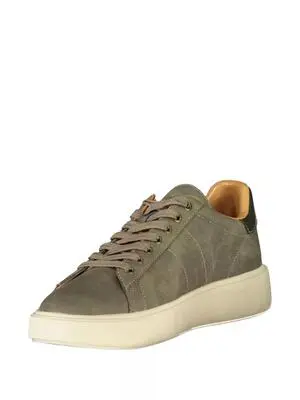 BLAUER. Logo-patch Suede Sneakers - Grey