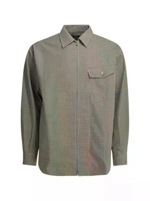 Comme Des Garçons Gingham-pattern Zip-up Overshirt