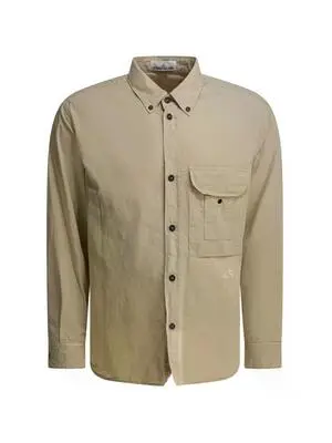 Stone Island Logo-embroidered Shirt