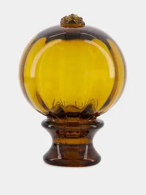 GORDIOLA Hand-blown Knob Sculpture - Brown