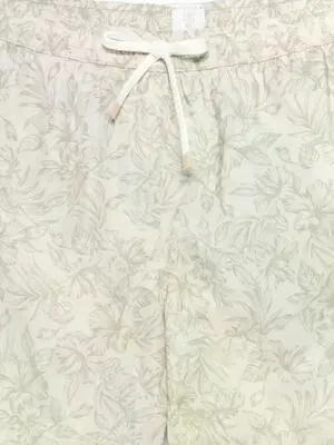 Eleventy Floral-print Swim Shorts - Neutrals
