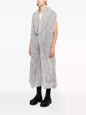 JULIUS Distressed Sleeveless Coat