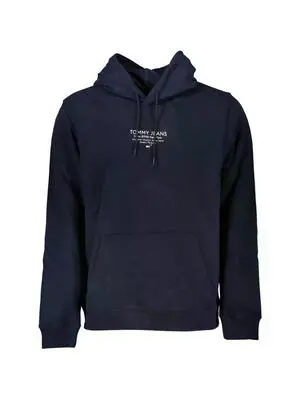 Tommy Hilfiger Logo-print Kangaroo-pocket Hoodie - Blue