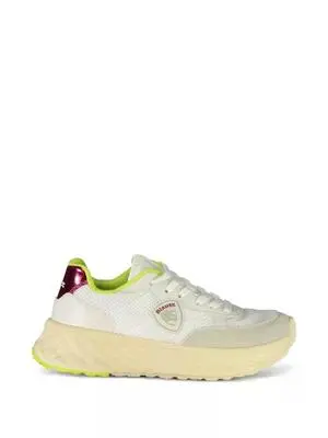 BLAUER. Logo-patch Perforated Sneakers - Neutrals
