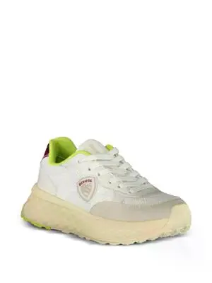 BLAUER. Logo-patch Perforated Sneakers - Neutrals