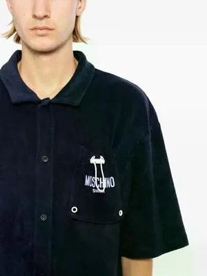 Moschino Terry-cloth Logo-patch Shirt