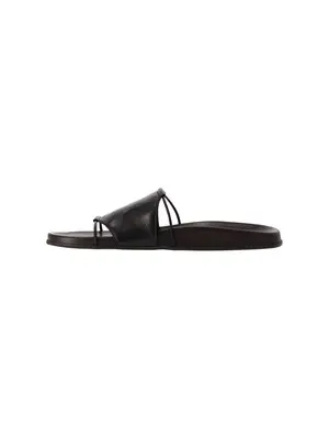 THE ROW Leather Sandals - Black