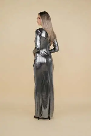 ROSERRY Mallorca Jersey Maxi Dress - Silver