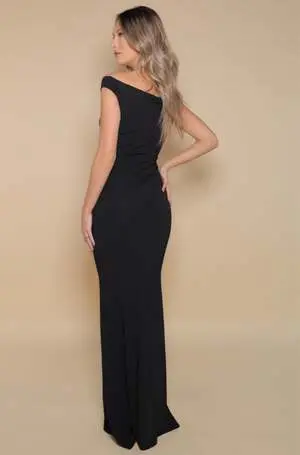 ROSERRY Venice Maxi Jersey Dress - Black
