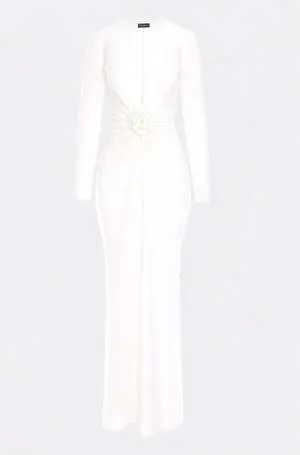ROSERRY Mallorca Jersey Maxi Dress - White