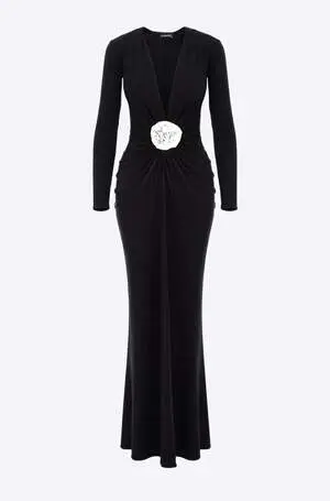 ROSERRY Mallorca Jersey Maxi Dress - Black