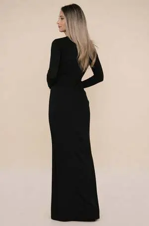 ROSERRY Mallorca Jersey Maxi Dress - Black