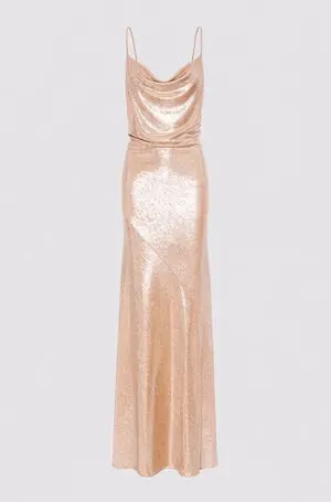 ROSERRY Margot Metallic Jersey Maxi Dress