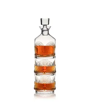 VISKI Deco Beau 3-piece Crystal Stacking Decanter
