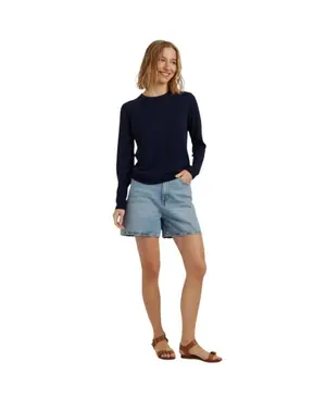 Chinti & Parker Air Cashmere Crewneck Sweater - Navy