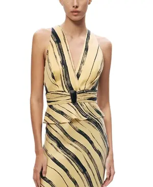 NOCTURNE Printed Sleeveless Blouse