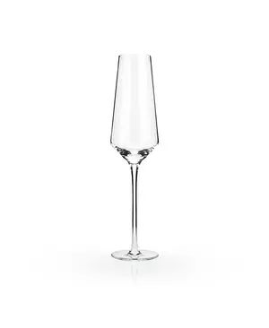 VISKI Raye Crystal Angled Champagne Flutes, Set Of 2 - Clear