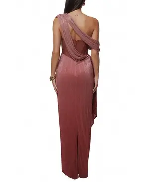 JLUXLABEL Celestina Draped Maxi Dress - Red