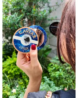 SOLAR ECLIPSE Compact Mirror - Caviar