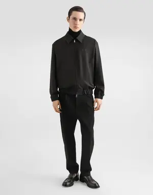 Dolce & Gabbana Woolen Jacket With Logo Tag - Grey