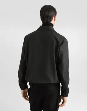 Dolce & Gabbana Woolen Jacket With Logo Tag - Grey