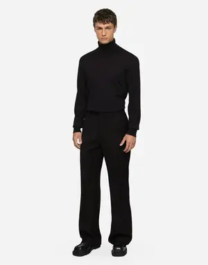 Dolce & Gabbana Extra-fine Cashmere Turtleneck Sweater - Blue