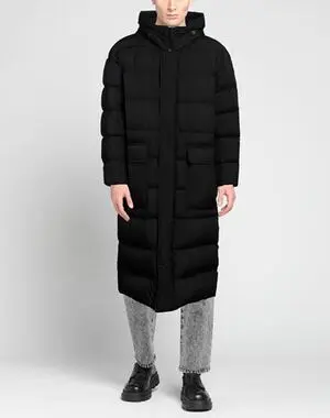 Peuterey Quilted Long Sleeve Down Coat - Black