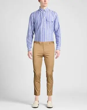 PT TORINO Cotton Blend Tapered Leg Trousers - Camel